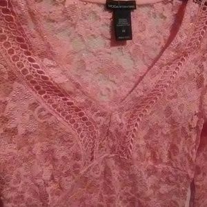 Moda International | Tops | Nwot Moda Lace Fitted Lace Top | Poshmark